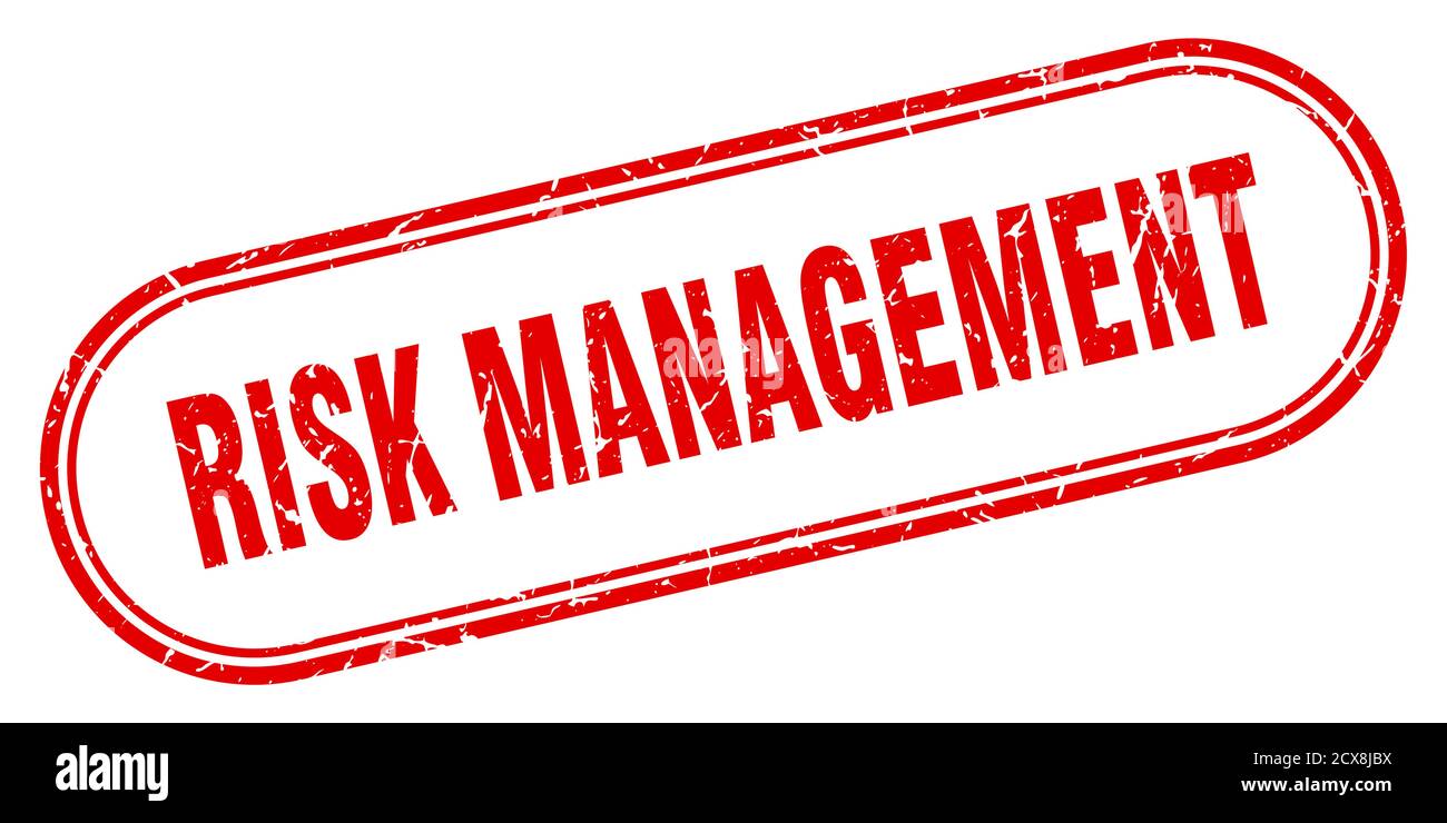 risk management stamp. rounded grunge sign on white background Stock ...