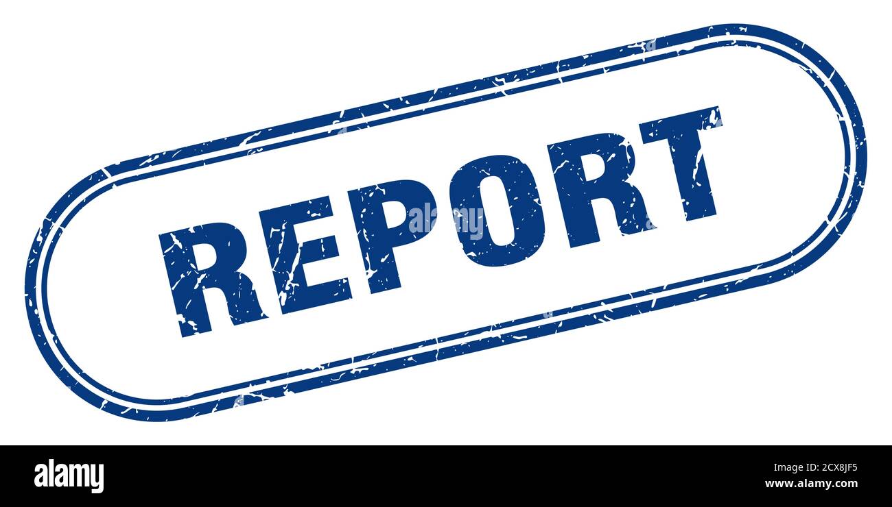 report stamp. rounded grunge sign on white background Stock Vector ...