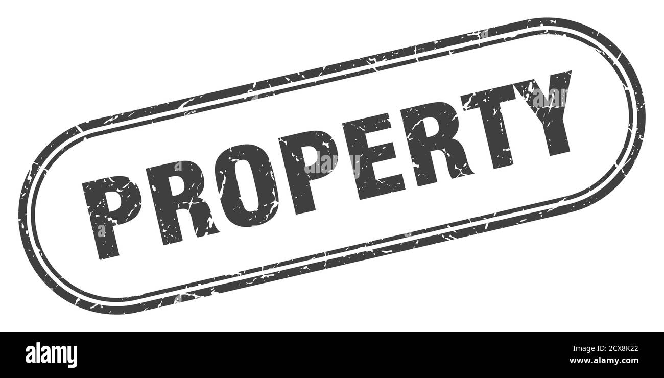 property stamp. rounded grunge sign on white background Stock Vector ...