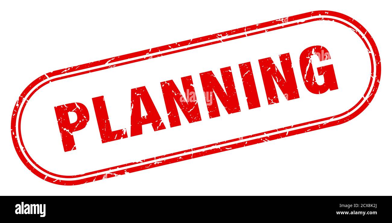 planning stamp. rounded grunge sign on white background Stock Vector ...