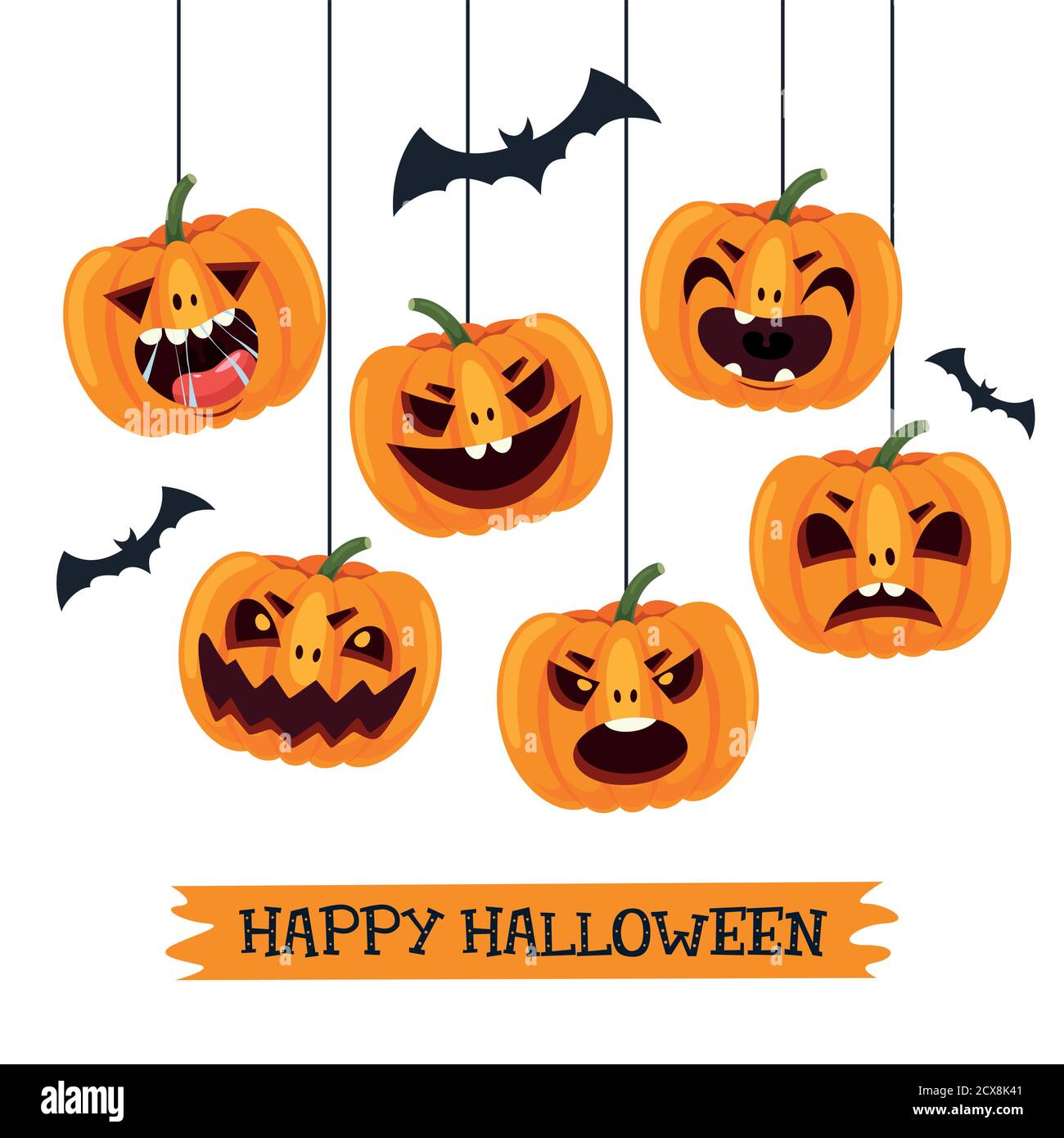 Halloween Design With Cartoon Character Stock Vector Image & Art - Alamy
