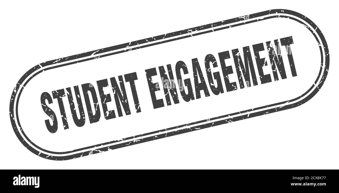 student engagement stamp. rounded grunge sign on white background Stock ...