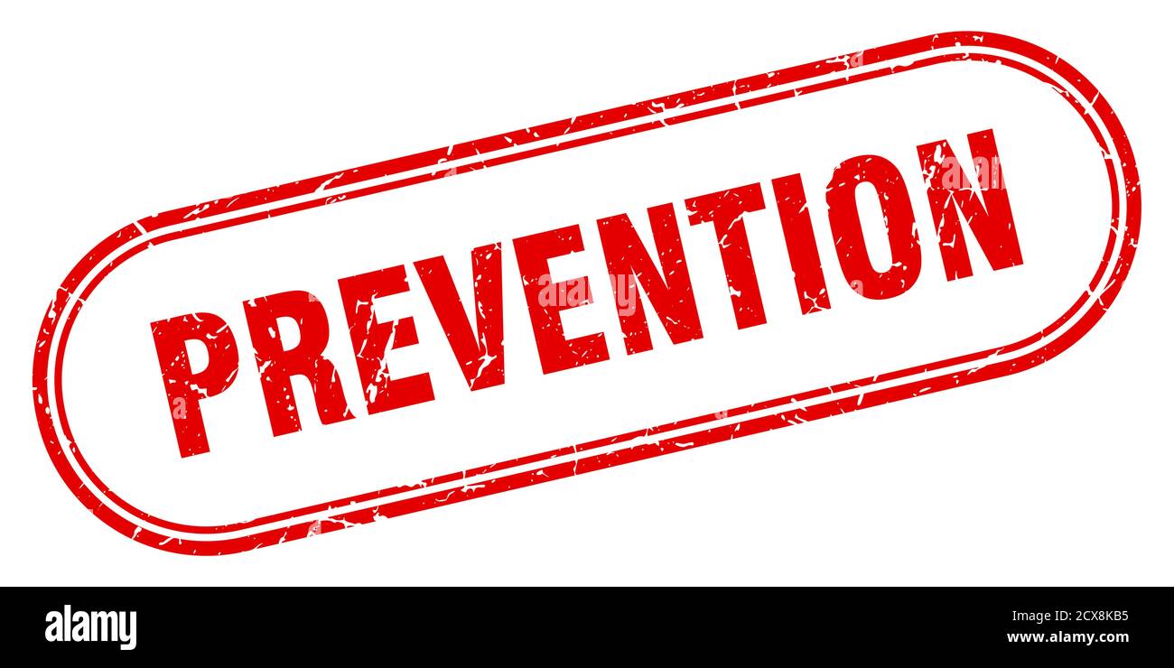 prevention stamp. rounded grunge sign on white background Stock Vector ...
