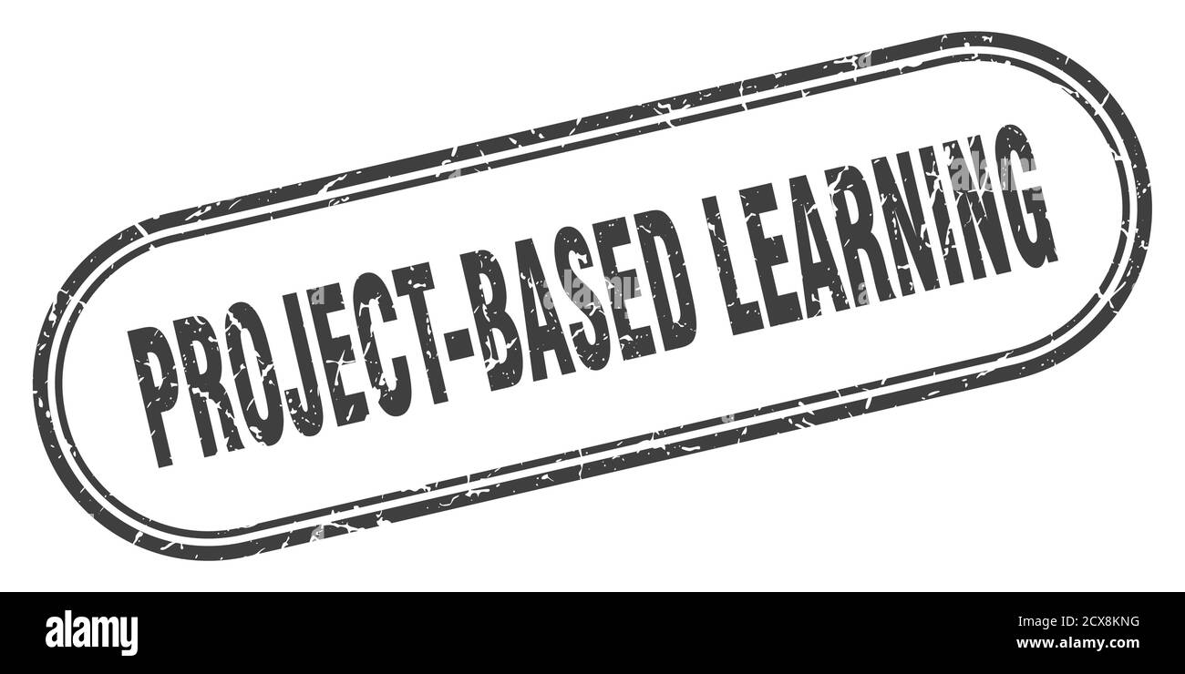 project-based learning stamp. rounded grunge sign on white background ...