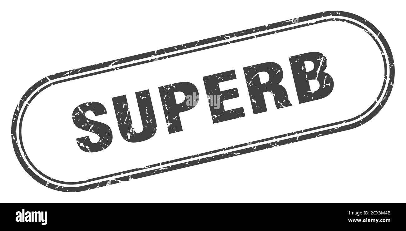 superb stamp. rounded grunge sign on white background Stock Vector ...