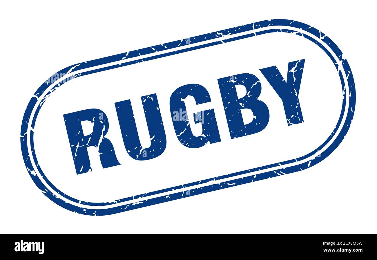 rugby stamp. rounded grunge sign on white background Stock Vector Image ...