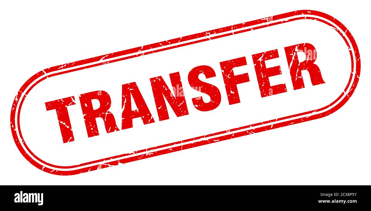 transfer stamp. rounded grunge sign on white background Stock Vector ...