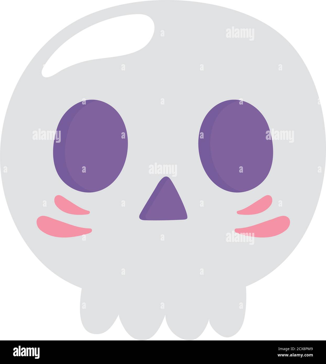 skull cartoon character death isolated design icon vector illustration ...