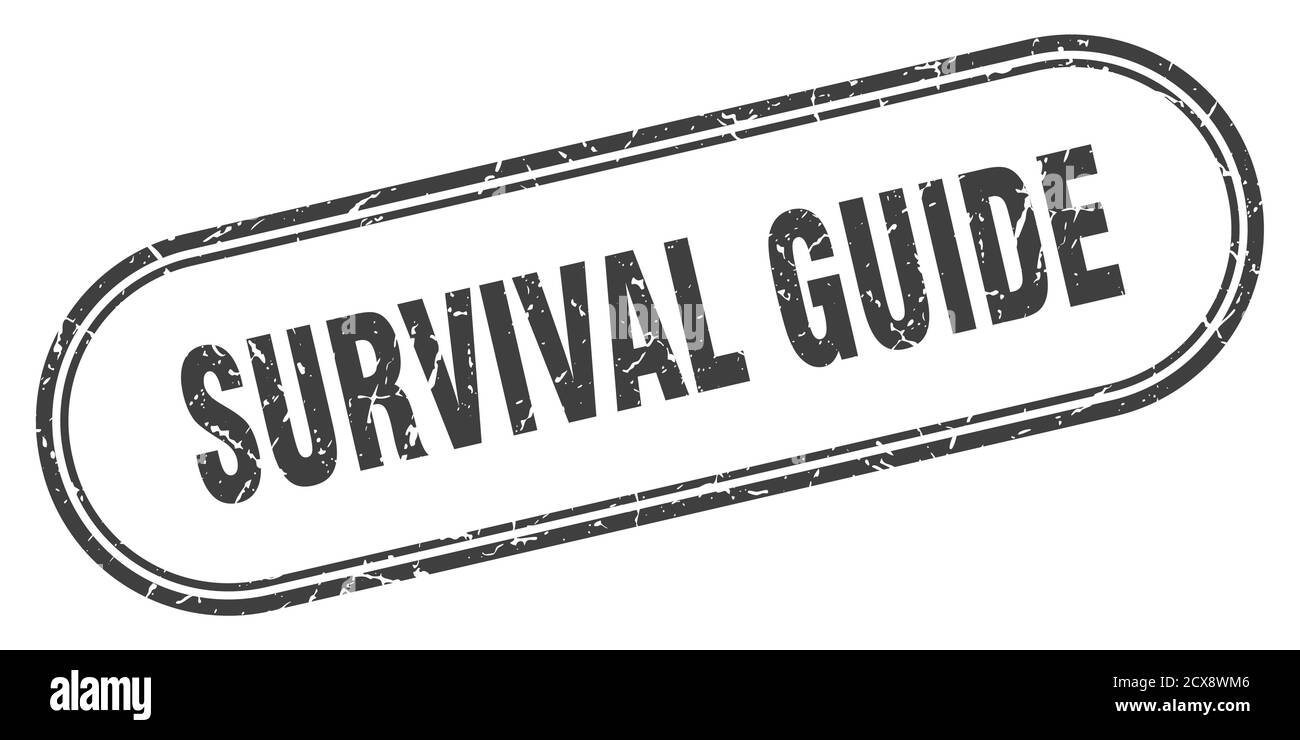 survival guide stamp. rounded grunge sign on white background Stock ...