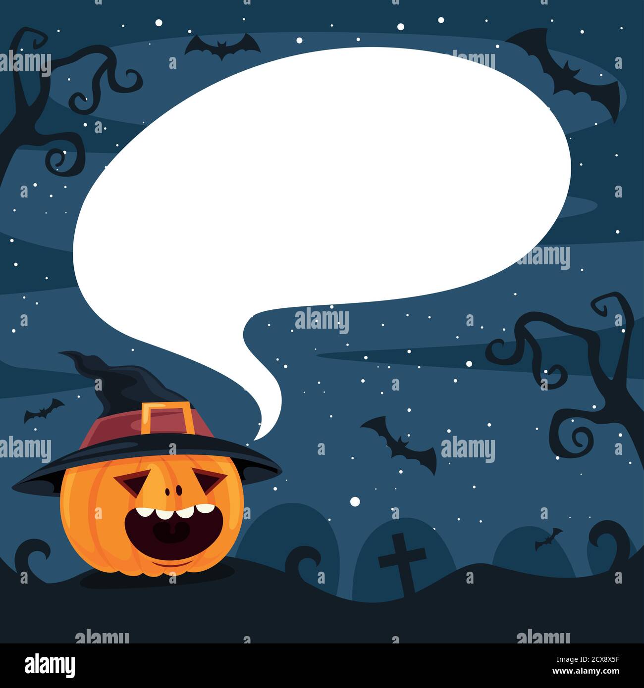 Halloween Design With Cartoon Character Stock Vector Image & Art - Alamy