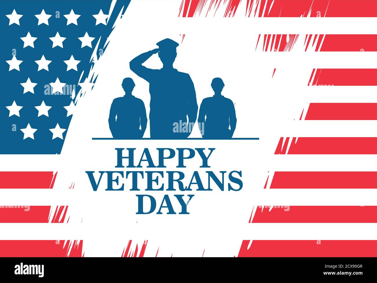 happy veterans day celebration with military officer and soldiers ...
