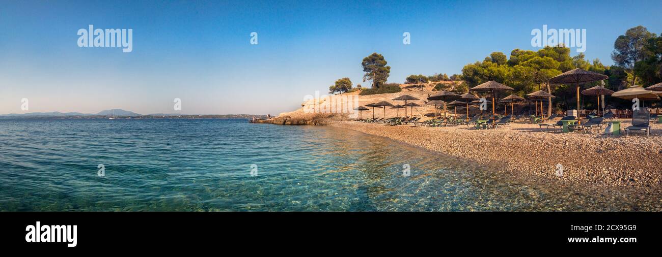 Spetses greece beach hi-res stock photography and images - Alamy