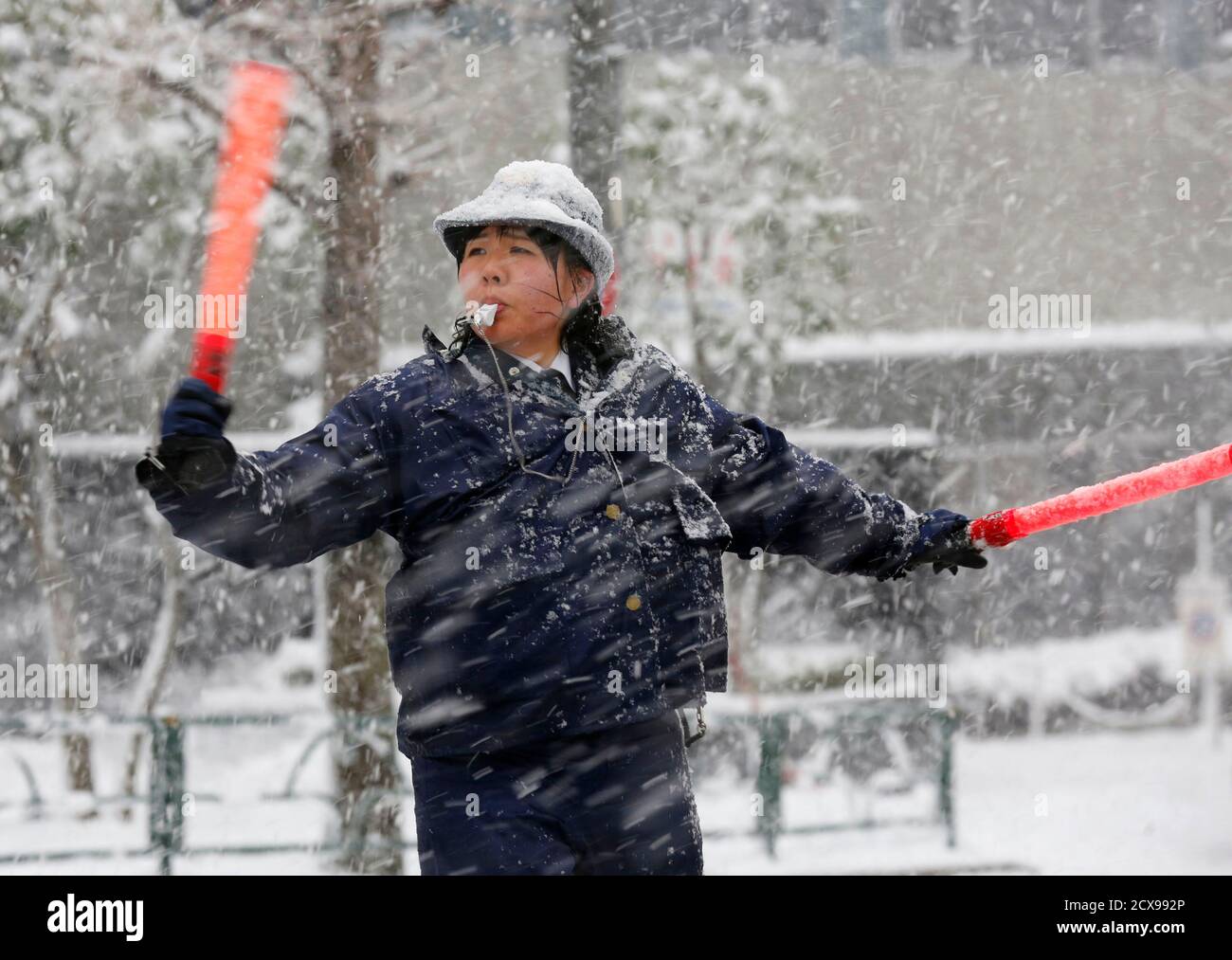 Japan police woman hi-res stock photography and images - Alamy