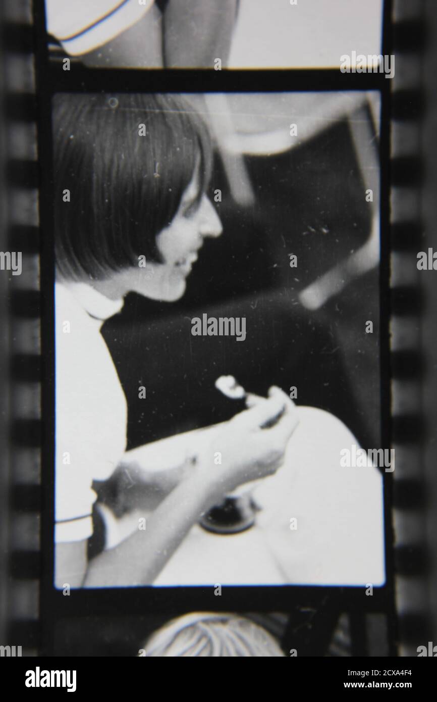 Fine 1970s vintage black and white photography of a middle class woman ...