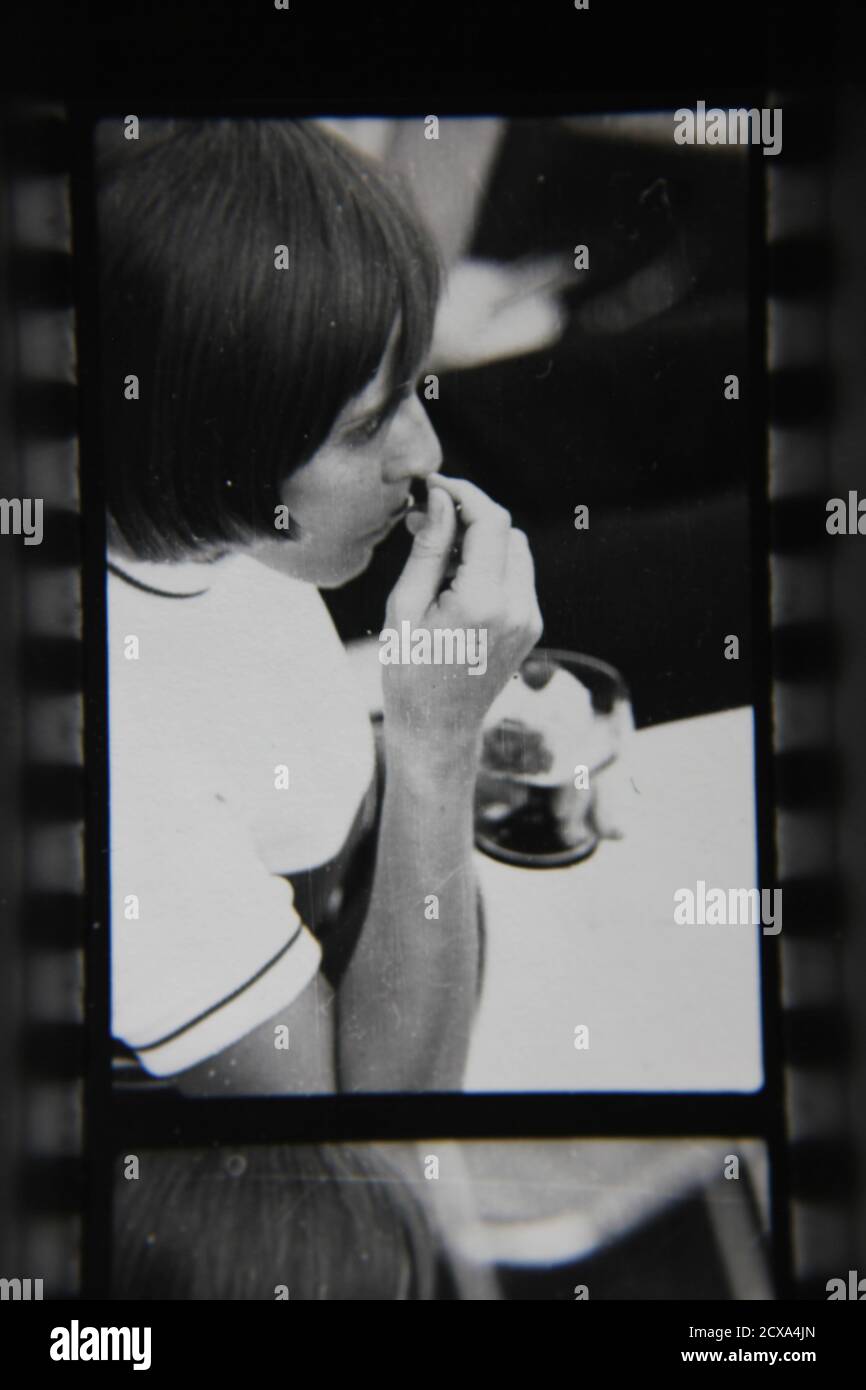 Fine 1970s vintage black and white photography of a middle class woman ...