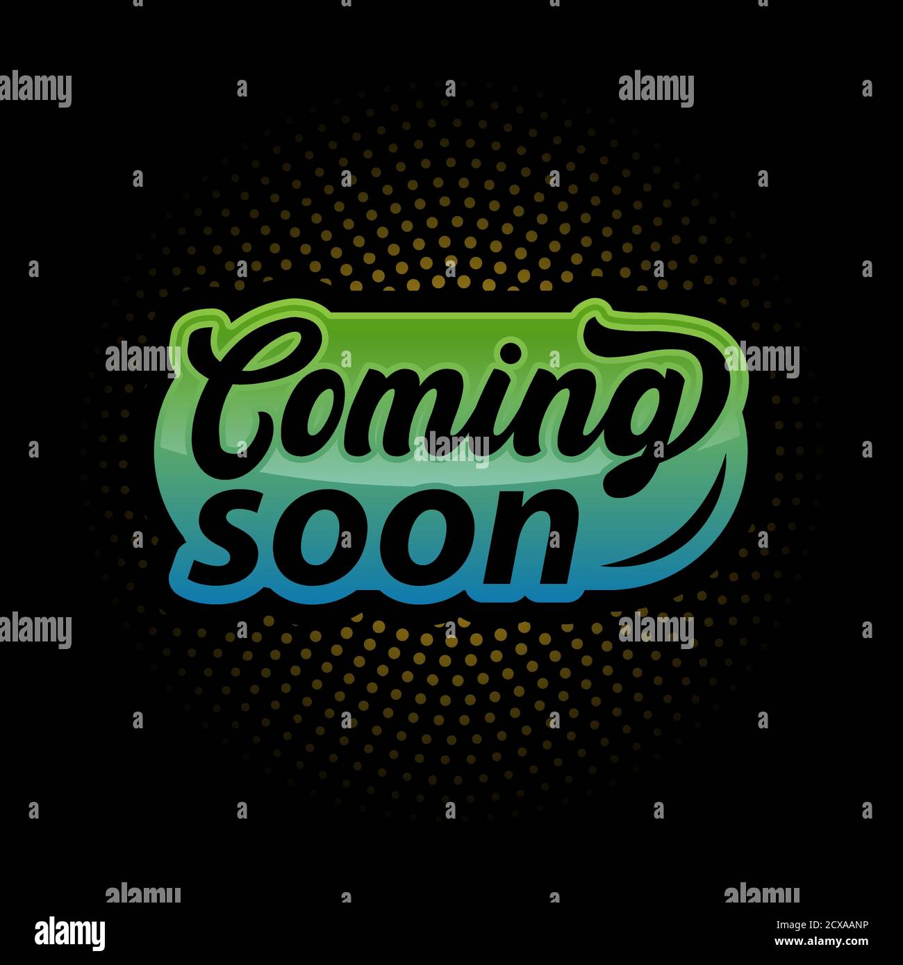 Coming soon. Vector illustrations on black background Stock Vector ...