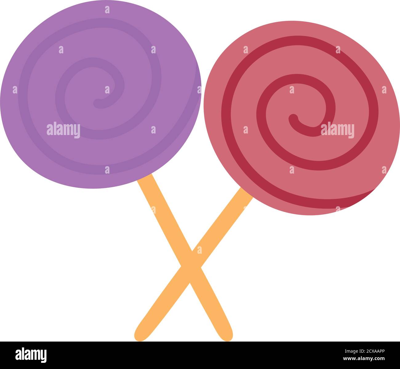 candies on stick confectionery isolated design icon vector illustration ...