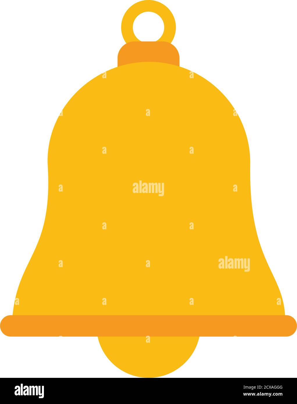 bell icon over white background, flat style, vector illustration Stock ...