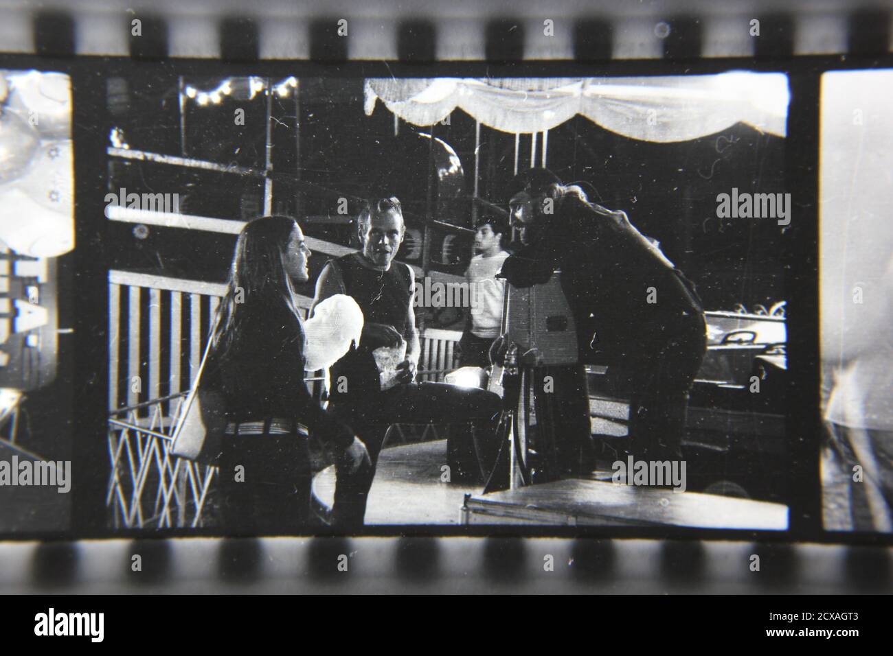 Fine 1970s vintage black and white photography of a regular guy ride ...