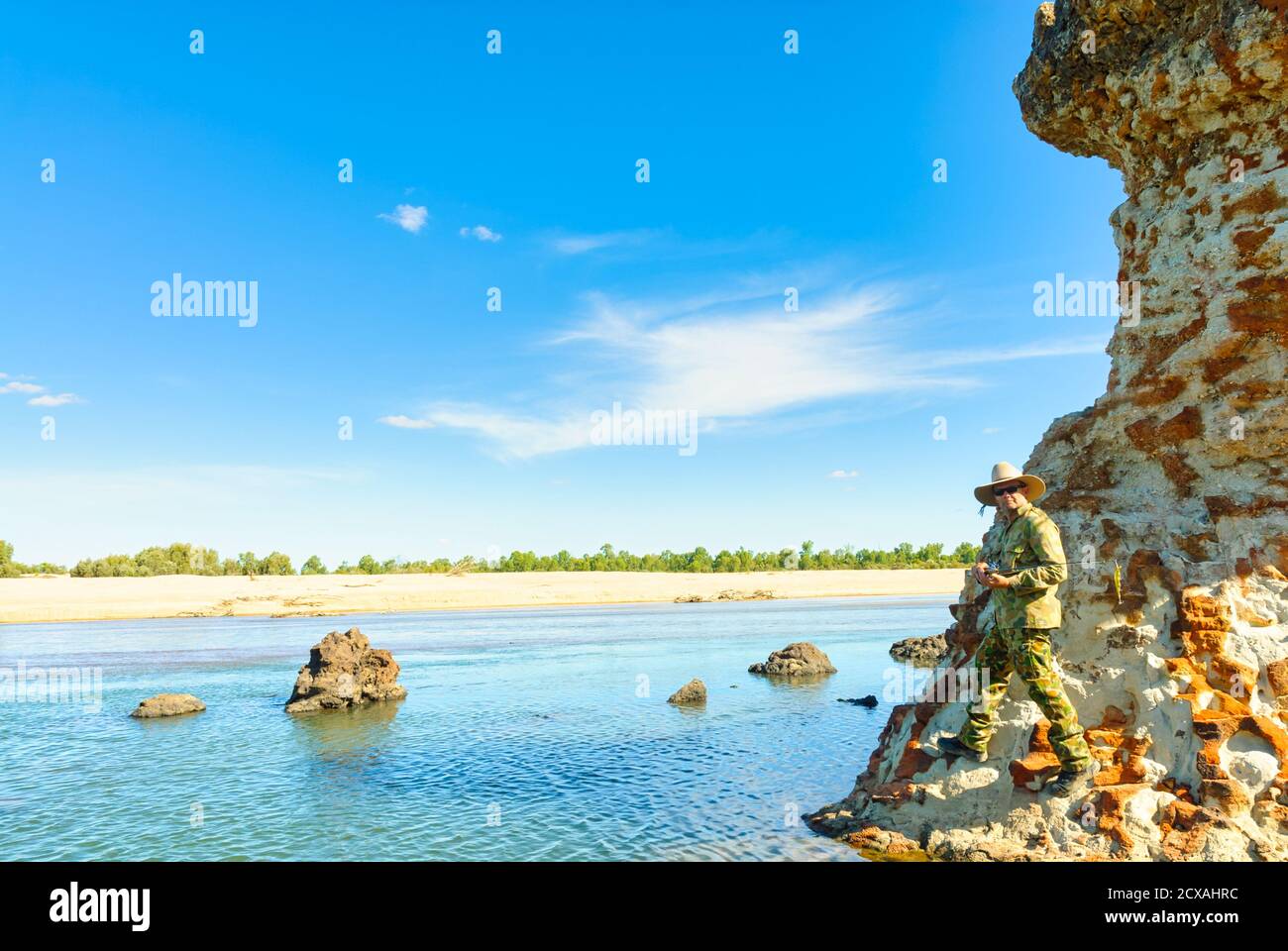 Australia outback man water hi-res stock photography and images - Alamy