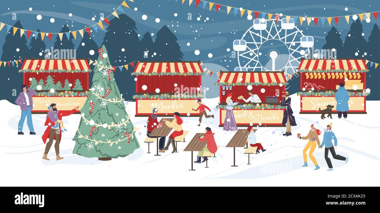 Fun fair christmas market Stock Vector Images - Alamy