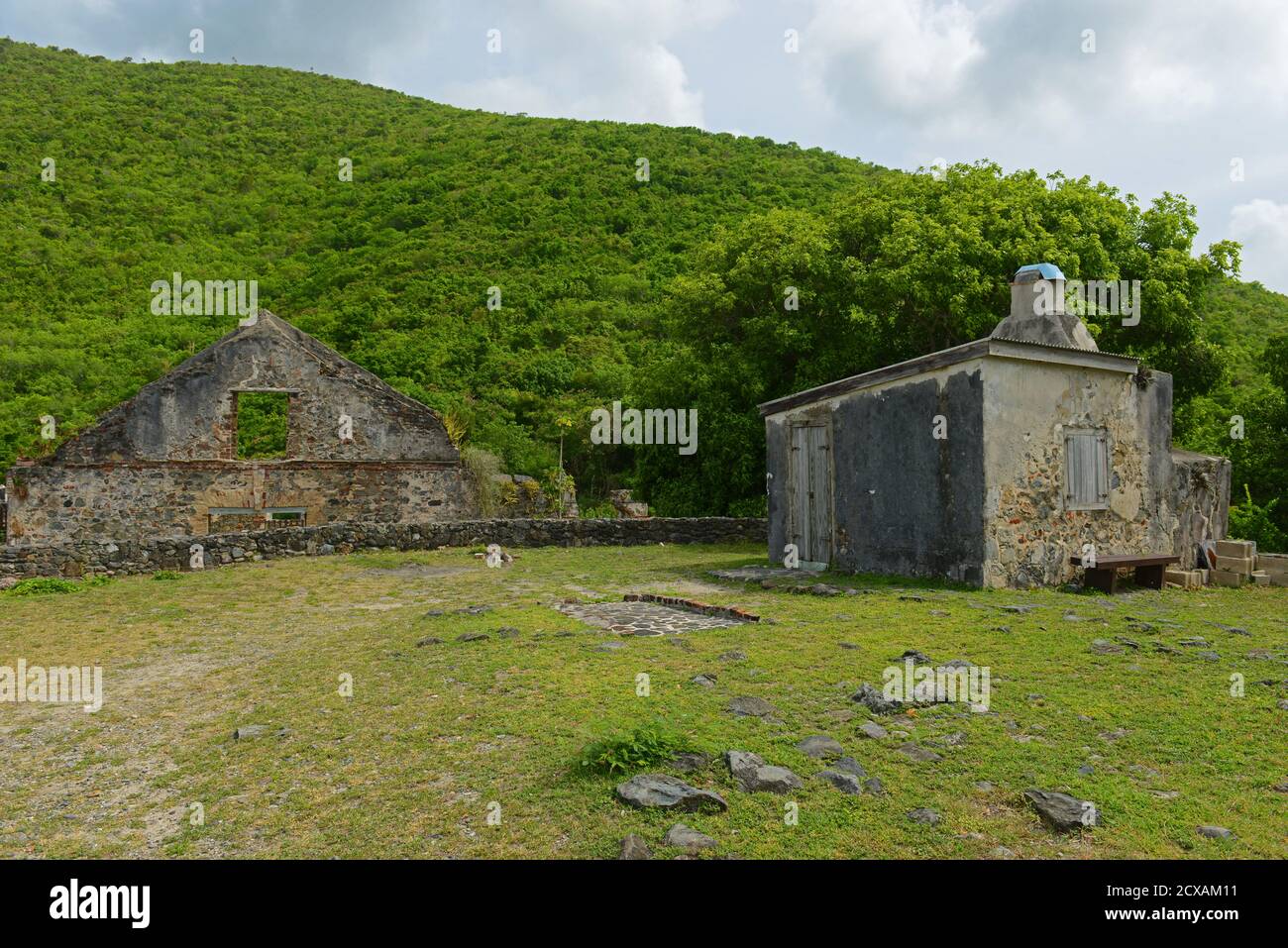 Ruins in Annaberg sugar plantation in Virgin Islands National Park at ...