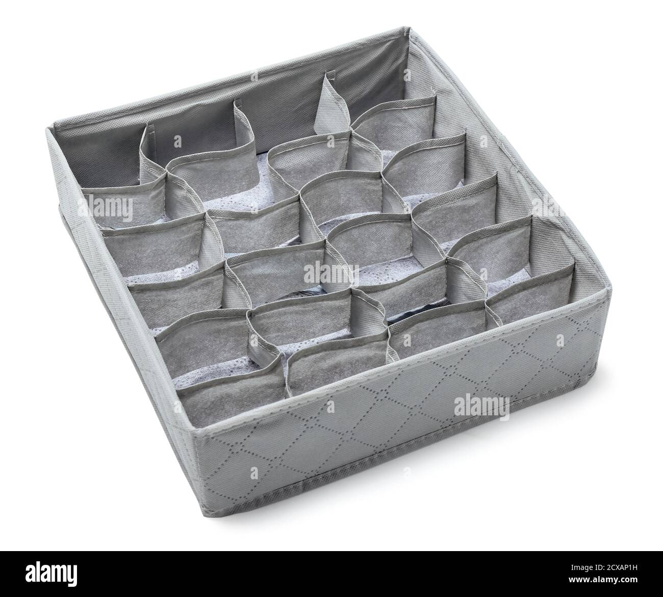 Empty organizer for clean clothes on white background Stock Photo - Alamy