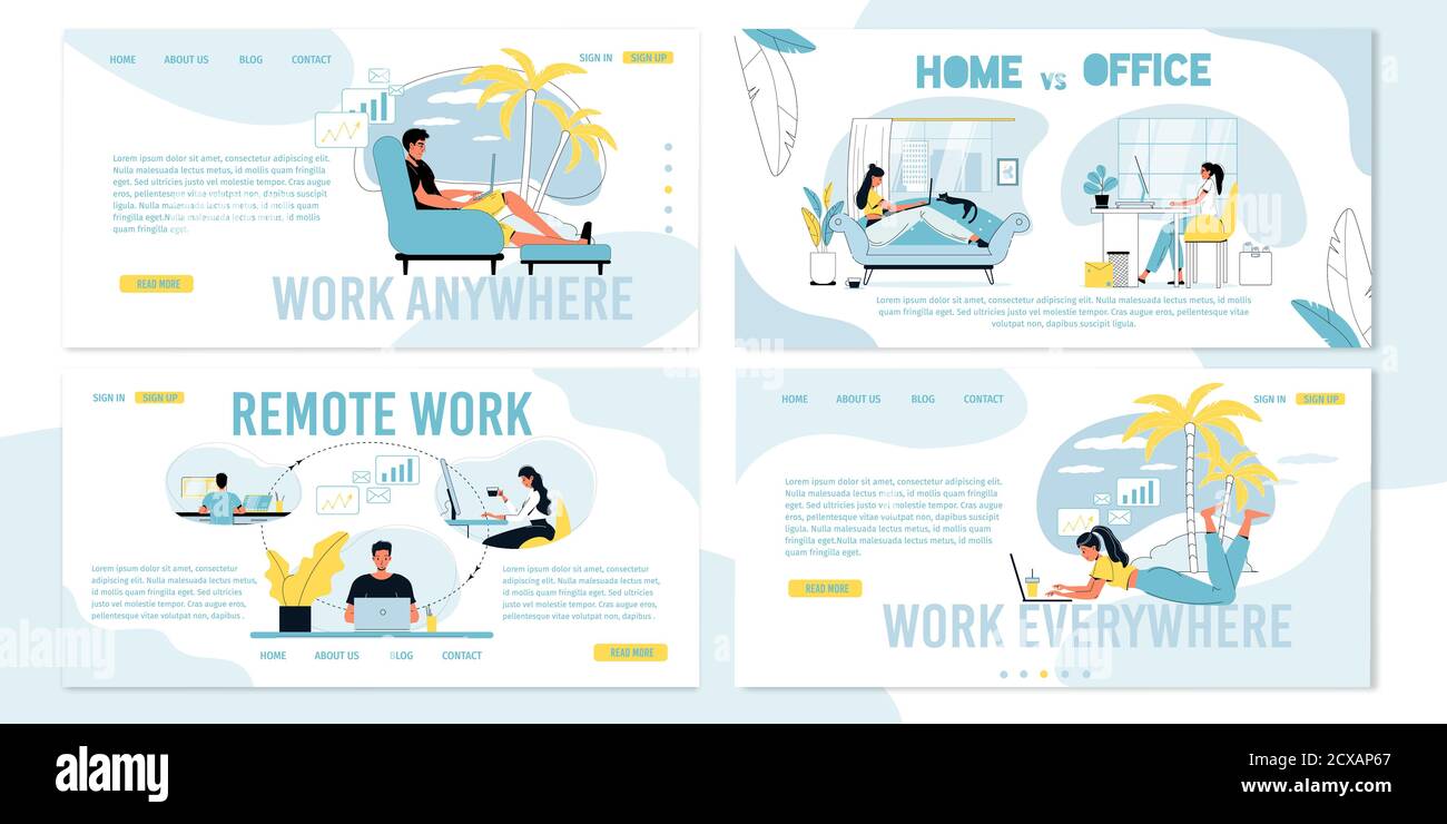 Office vs home comparison remote hi-res stock photography and images ...