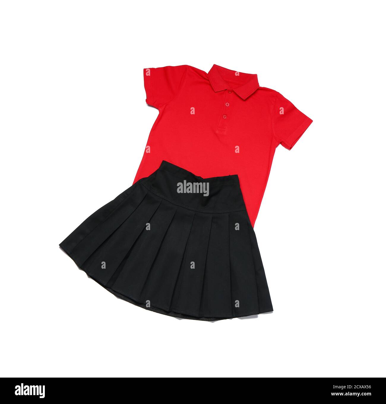 Stylish school uniform on white background Stock Photo - Alamy