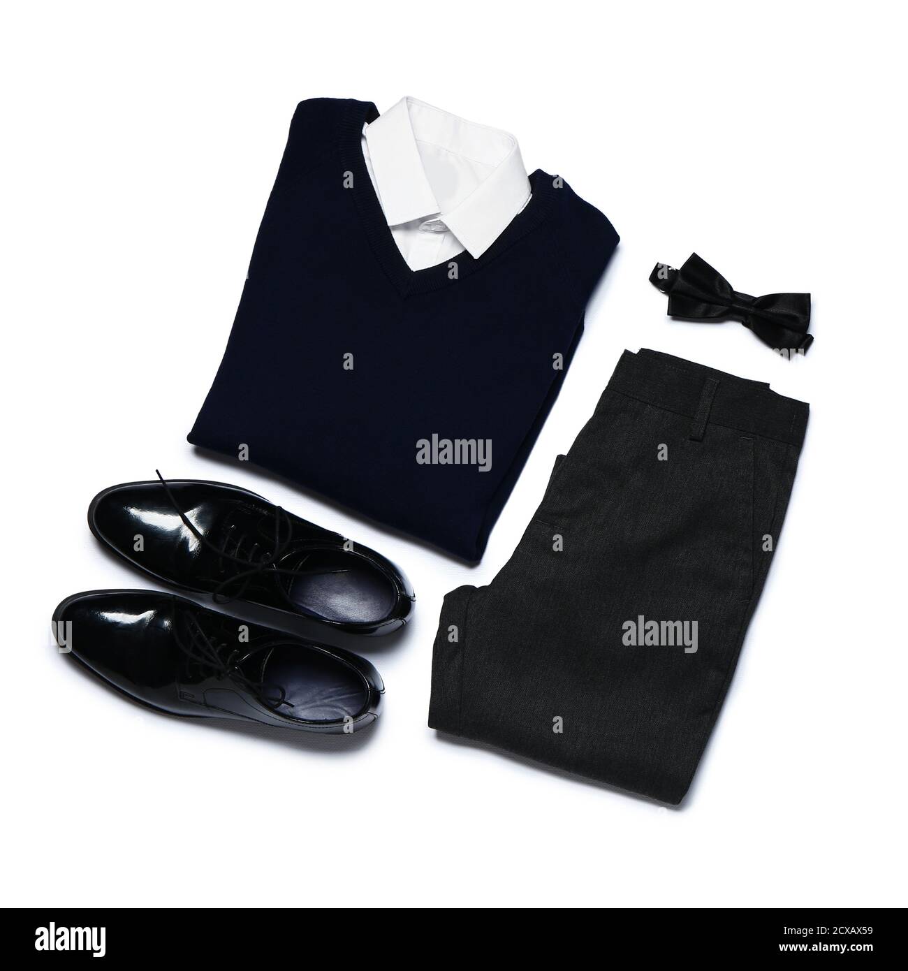 Stylish school uniform on white background Stock Photo - Alamy