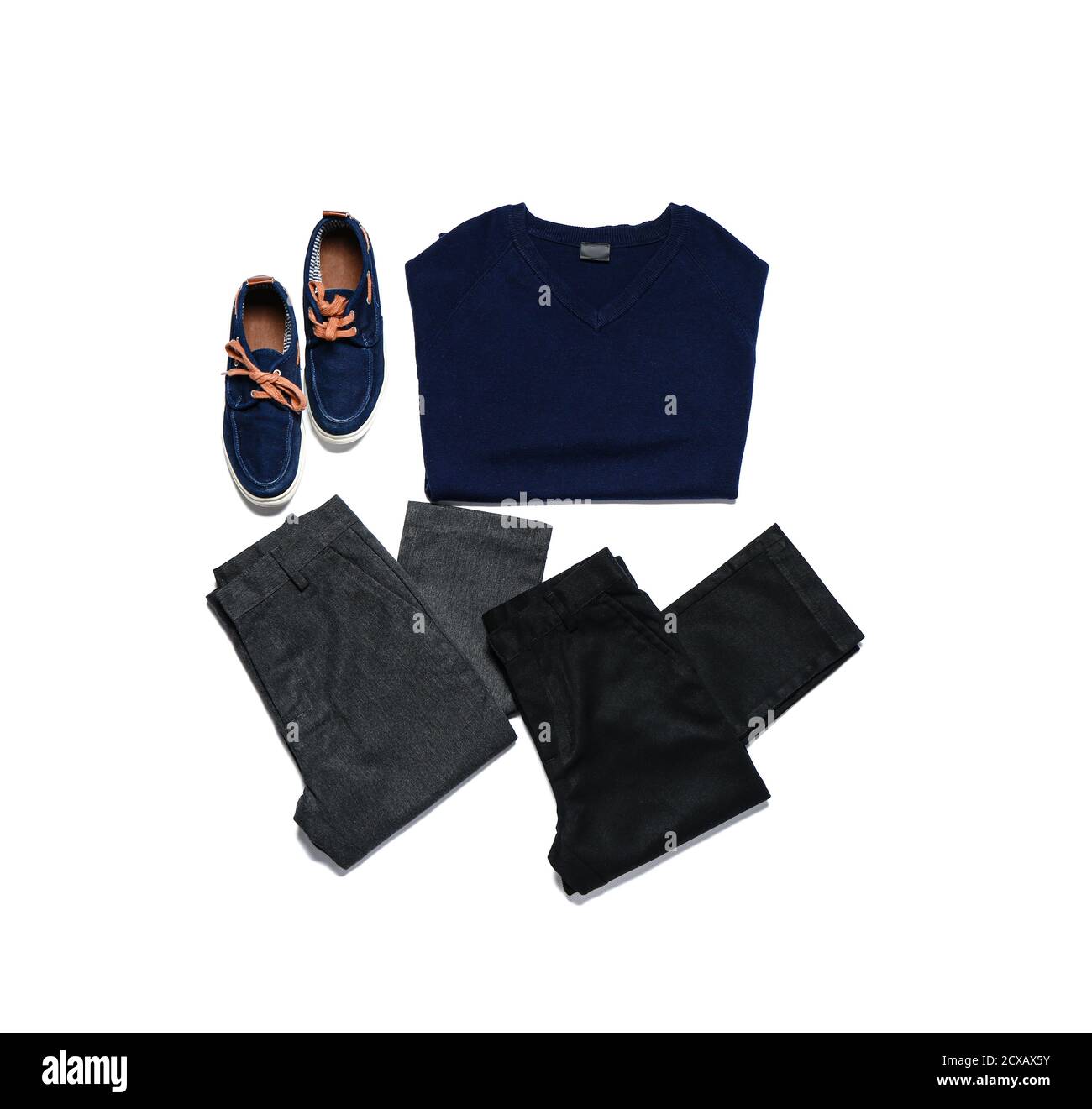 Stylish school uniform on white background Stock Photo - Alamy