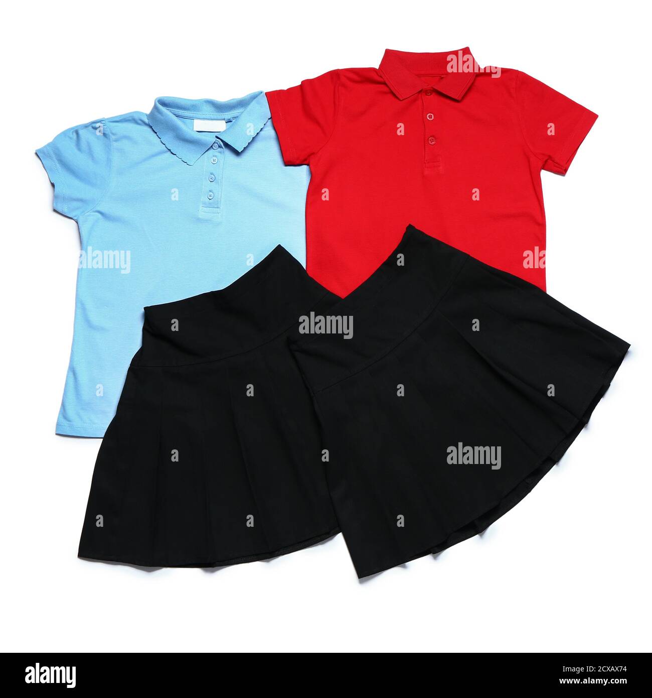 Stylish school uniform on white background Stock Photo - Alamy