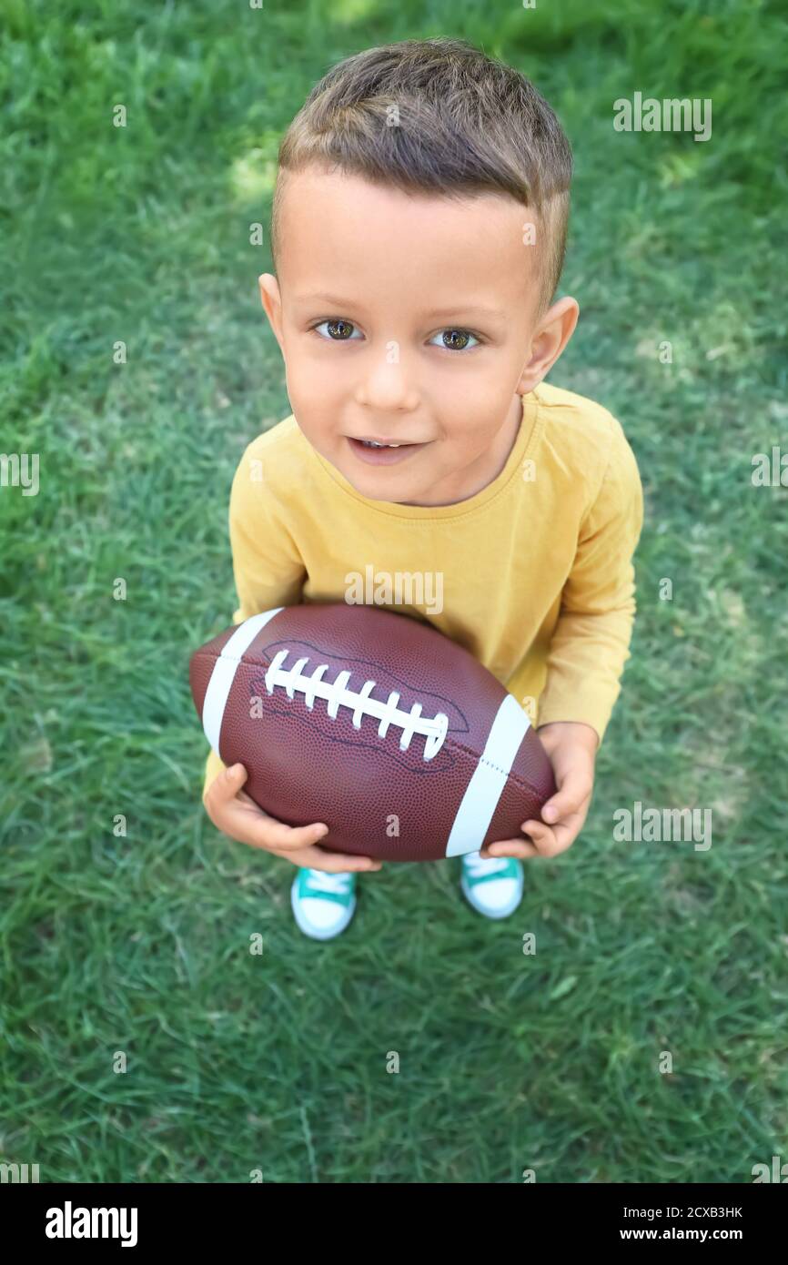 Kid football top view hi-res stock photography and images - Alamy