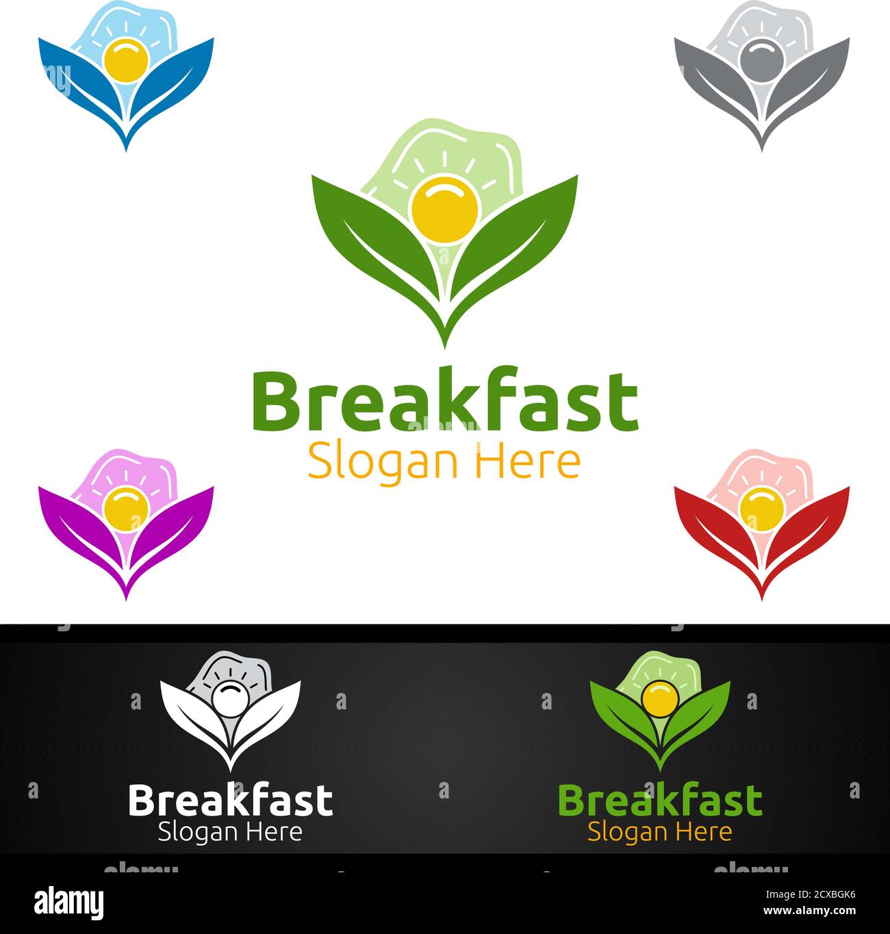 Fast Food Breakfast Delivery Service Logo for Restaurant, Cafe or ...