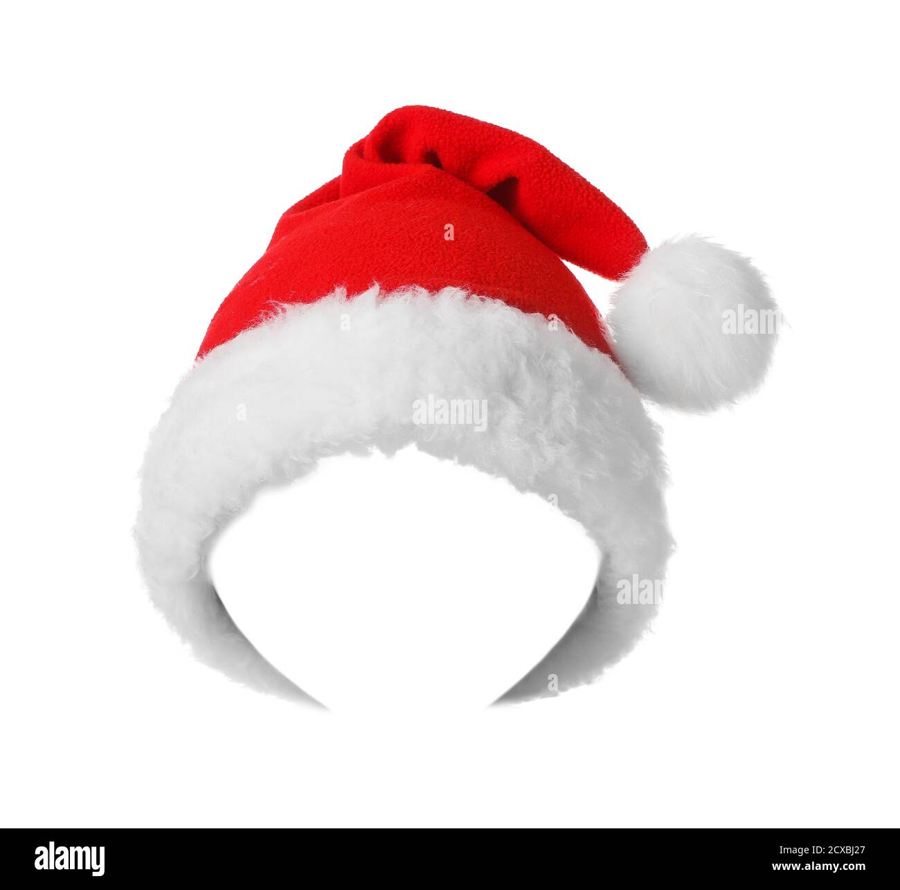 Santa Claus hat isolated on white Stock Photo - Alamy