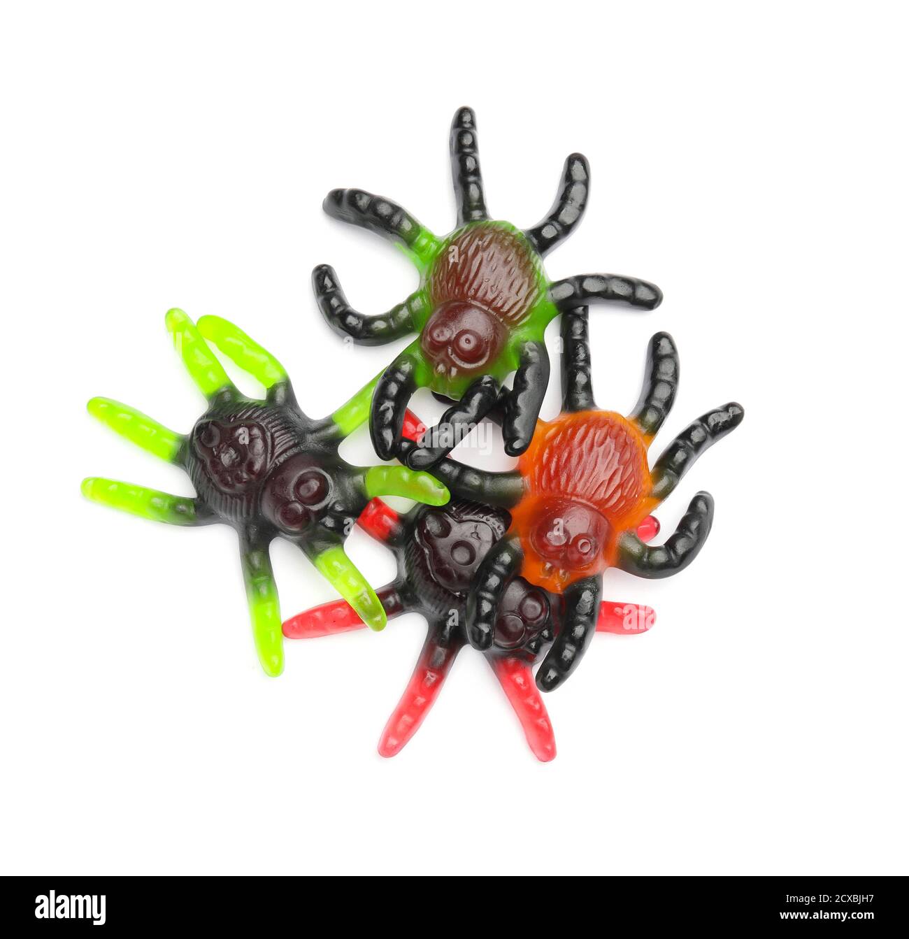 Tasty scary candies for Halloween on white background Stock Photo - Alamy