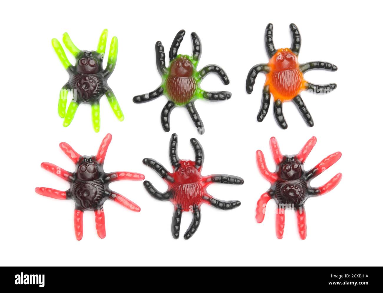 Tasty scary candies for Halloween on white background Stock Photo - Alamy