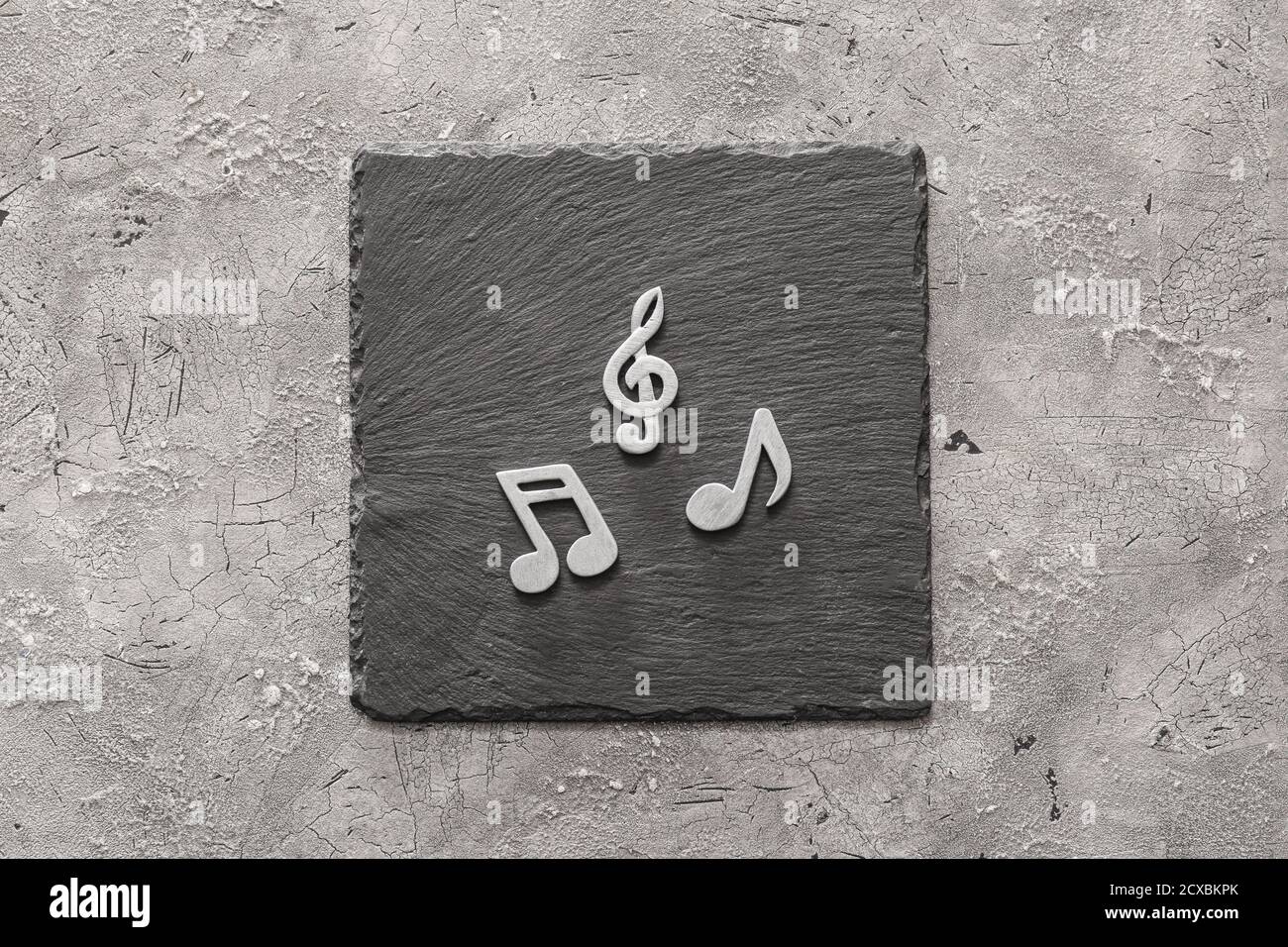 Music notes on grunge background Stock Photo - Alamy