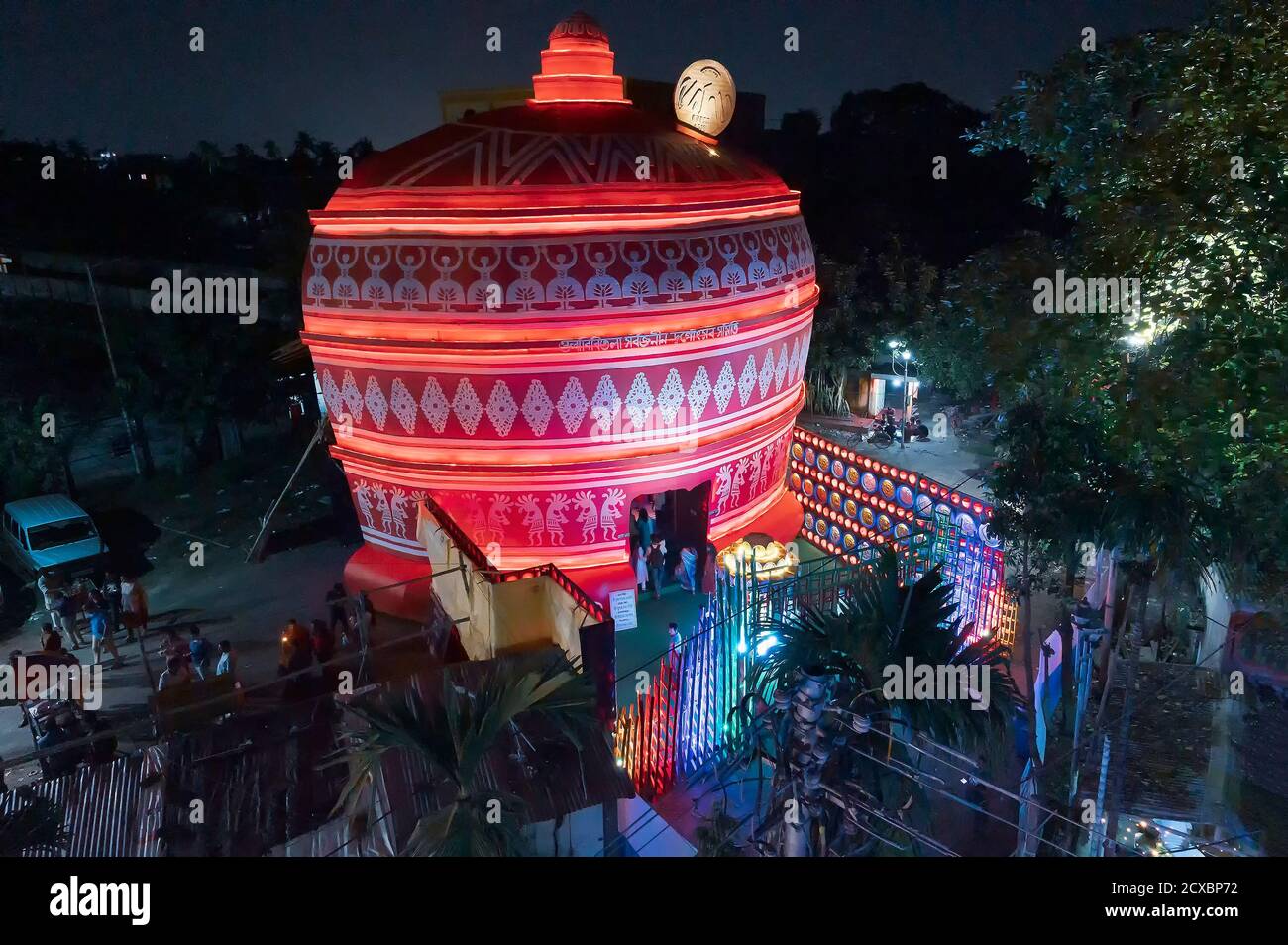 Howrah, West Bengal,India - 5th October 2019 : View of decorated Durga ...