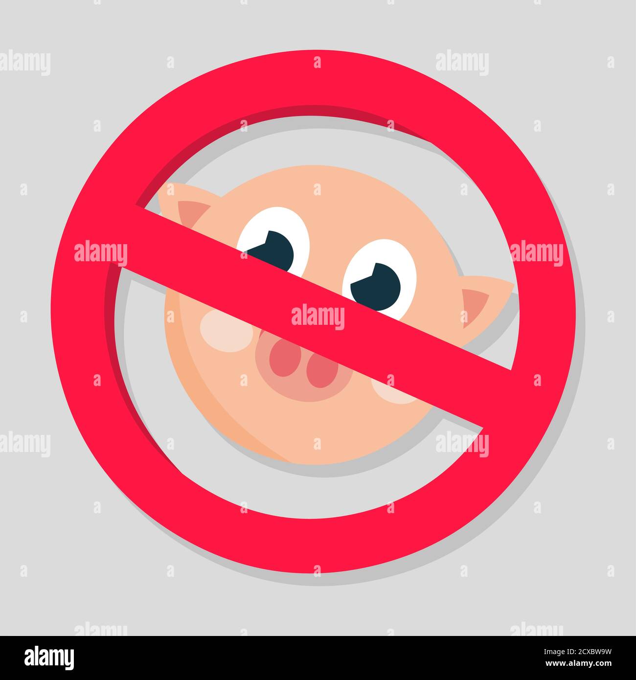Restrictions on the consumption of pork icon. concept vector ...