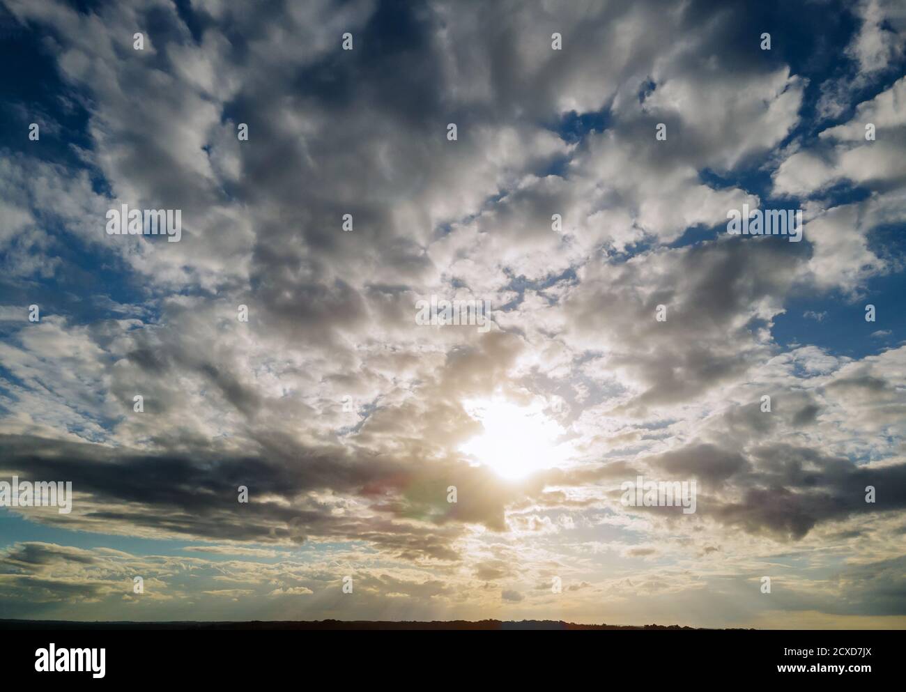 Beautiful landscape red purple orange blue pink sunset sky cloud ...