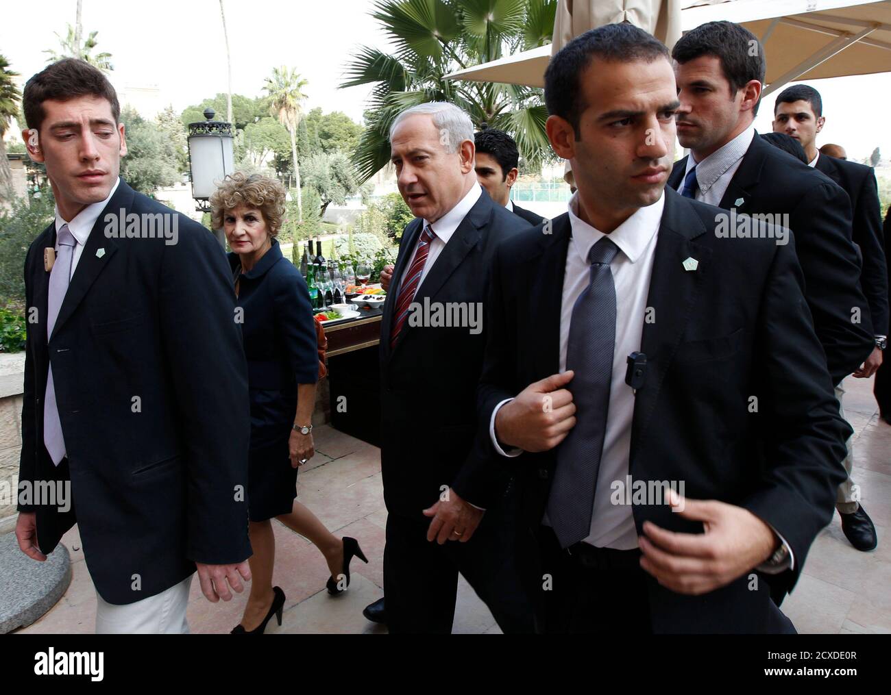 Security Guards Israeli Prime Minister High Resolution Stock ...