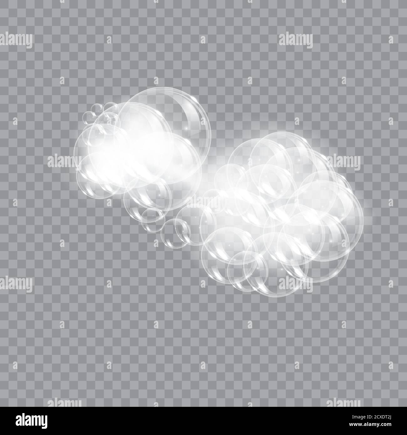 Bath foam soap with bubbles isolated vector illustration on transparent ...