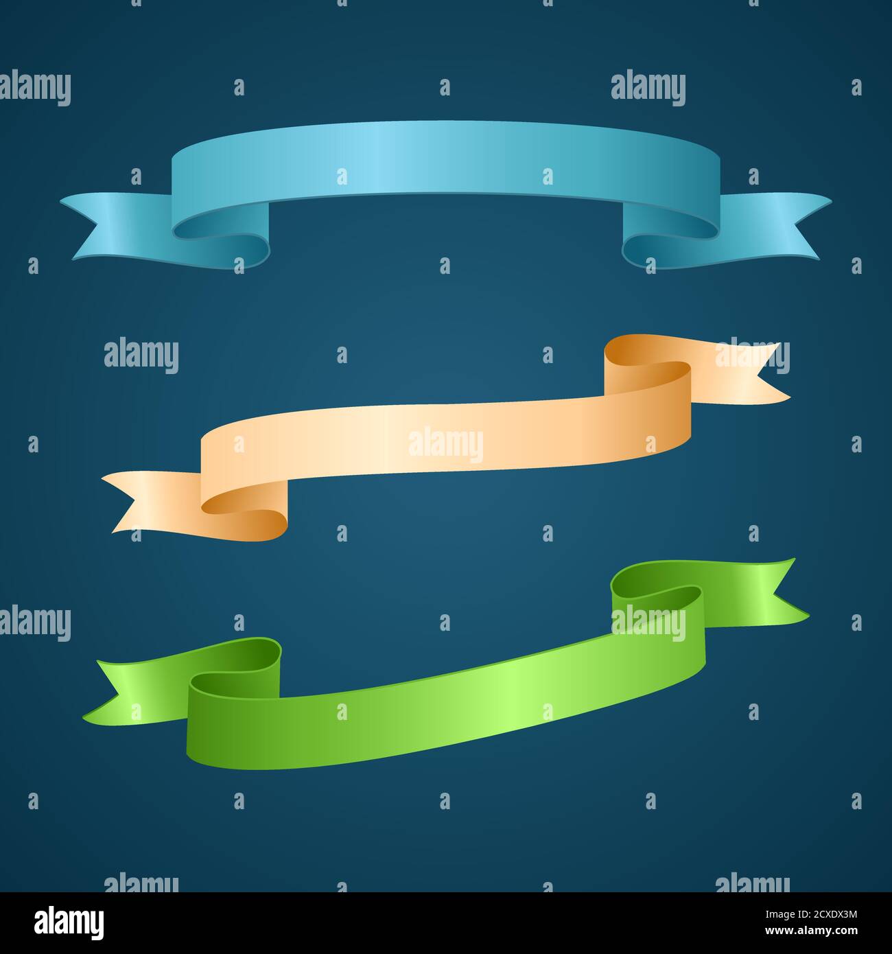 Colorful ribbon for title, design of promotional products, use to ...