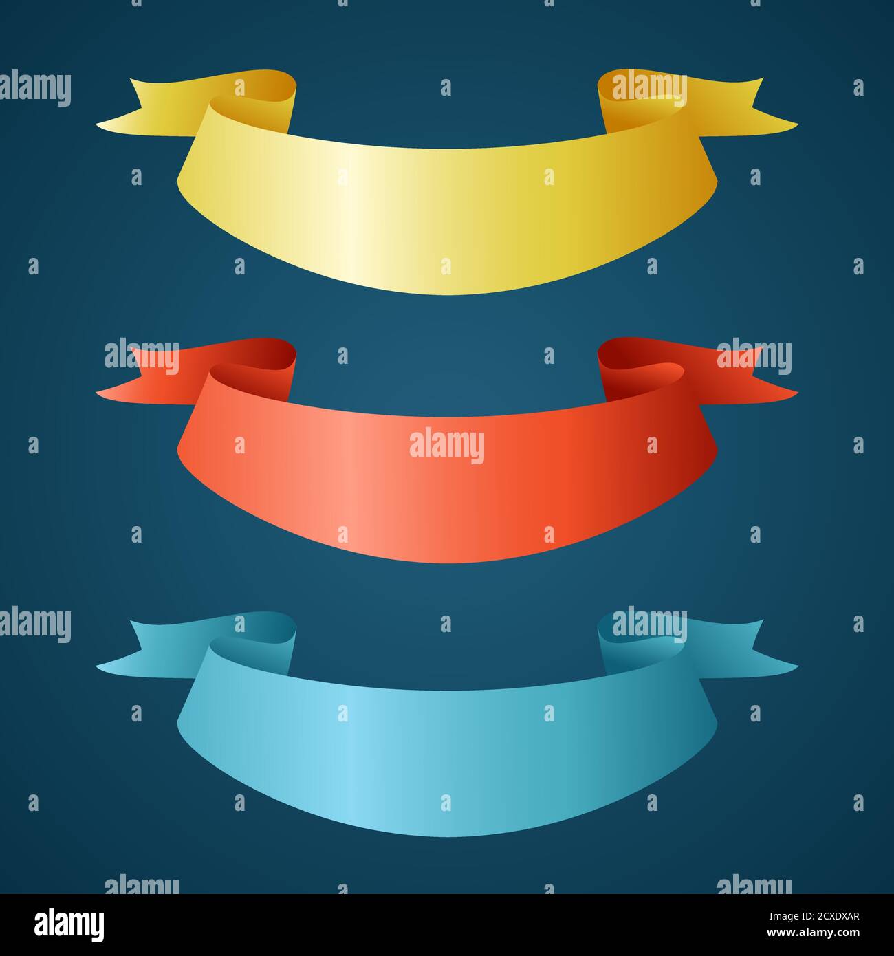 Colorful ribbon for title, design of promotional products, use to ...