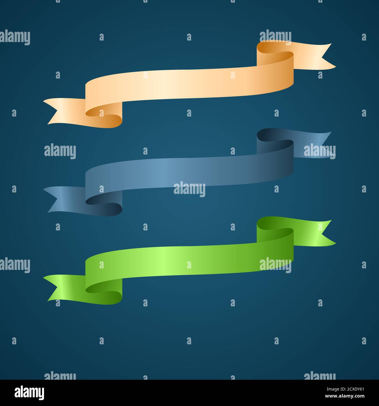 Colorful ribbon for title, design of promotional products, use to ...