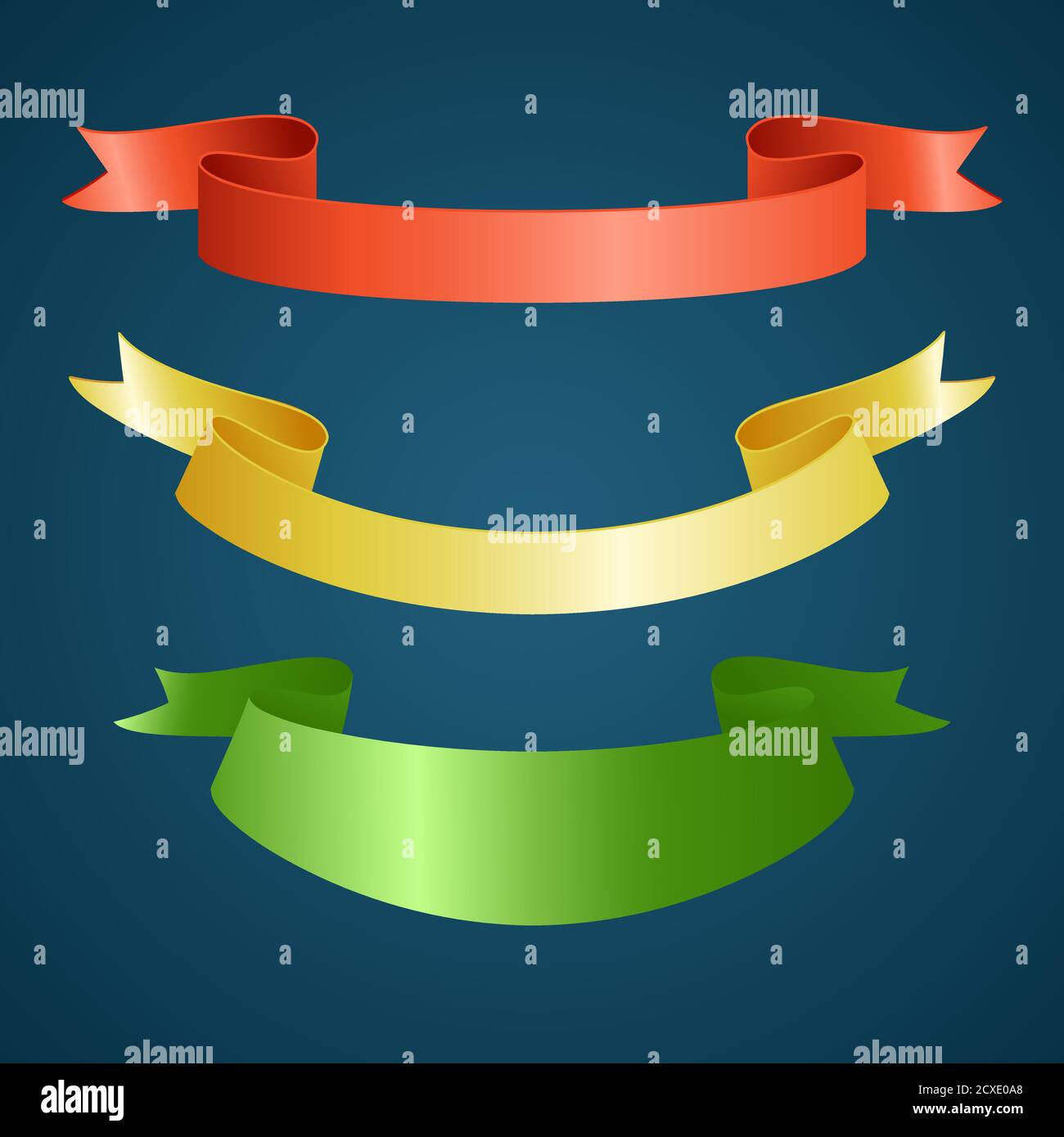 Colorful ribbon for title, design of promotional products, use to ...