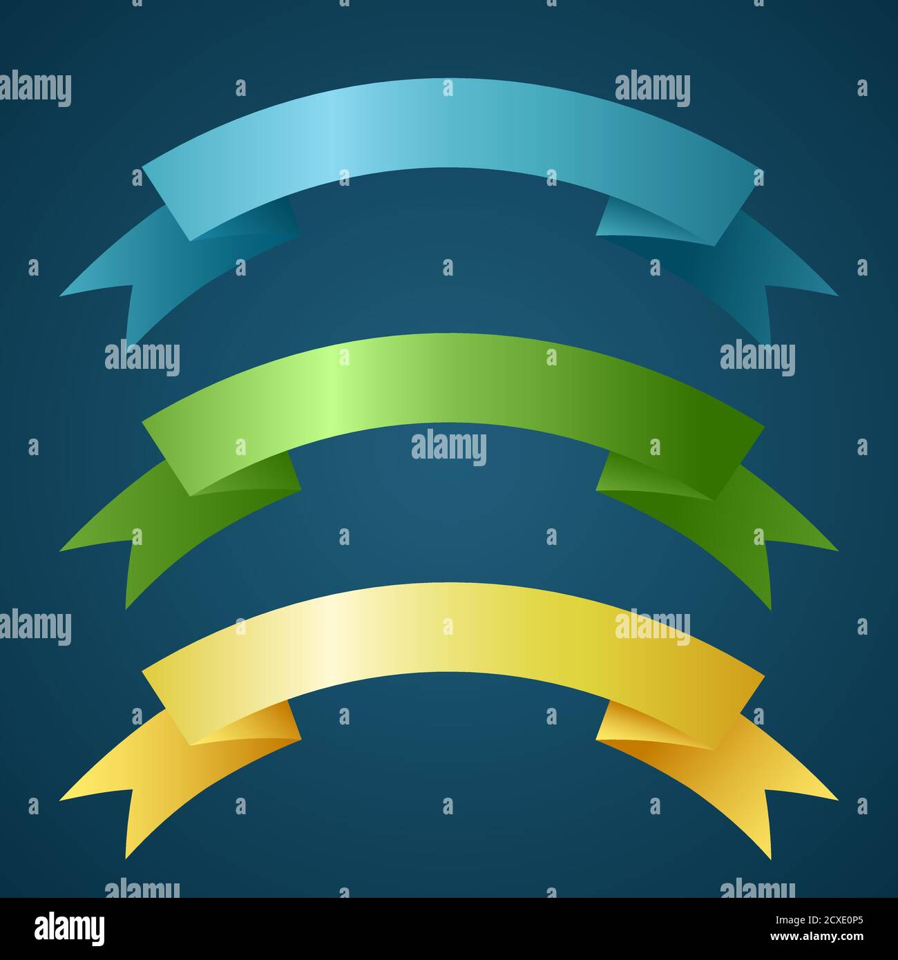 Colorful ribbon for title, design of promotional products, use to ...