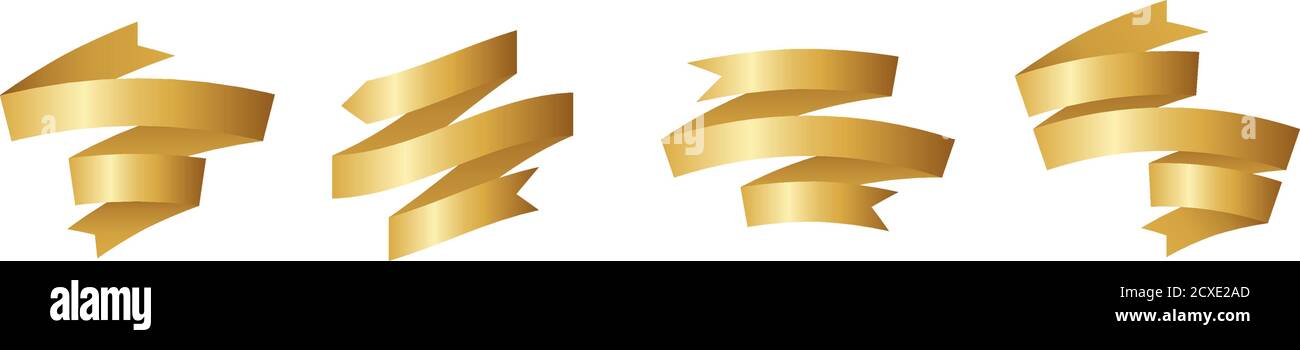 Gold ribbon for title, design of promotional products, use to highlight ...