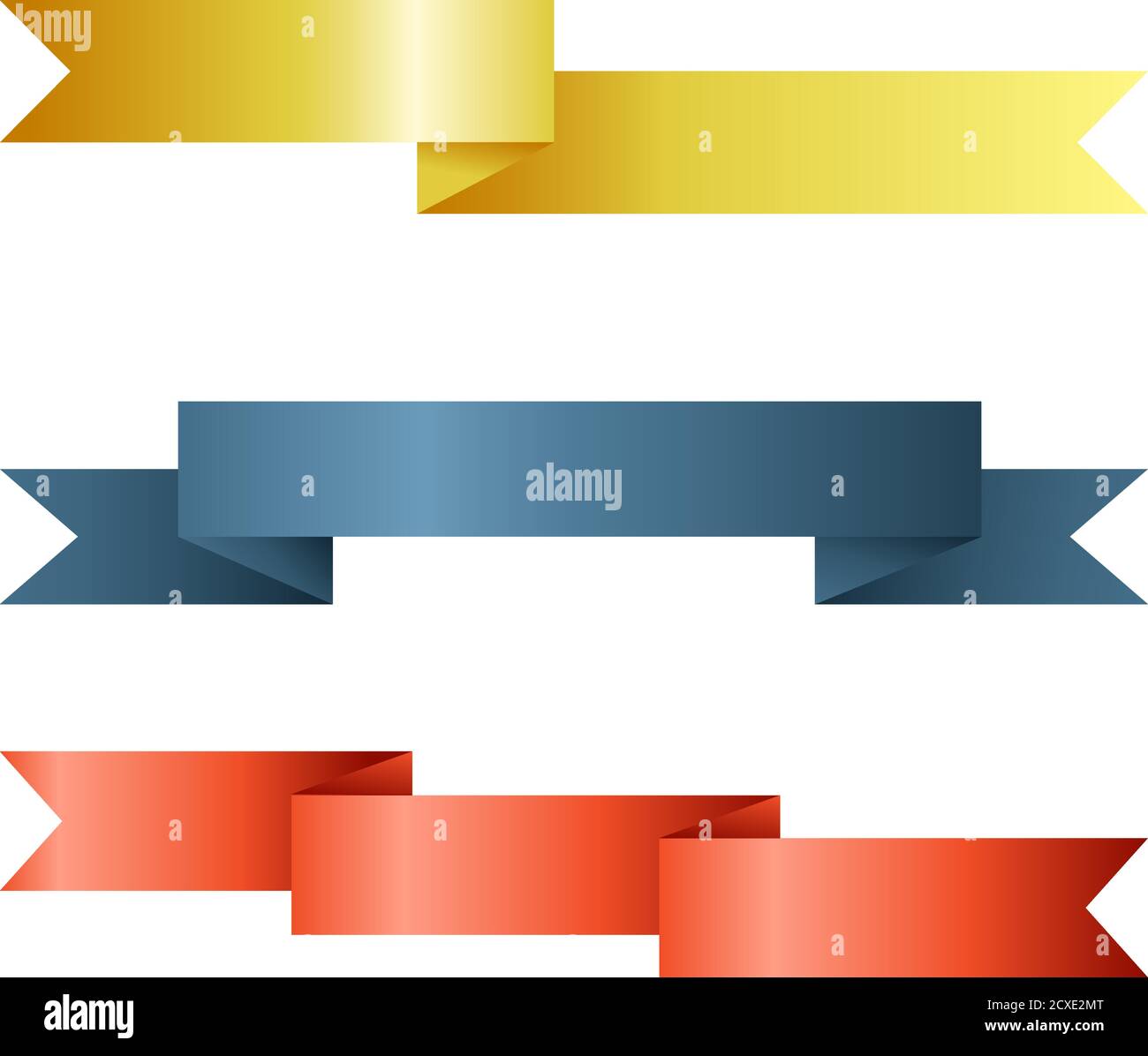 Colorful ribbon for title, design of promotional products, use to ...